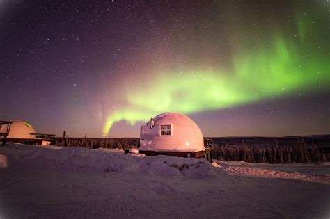 Igloo Under Northern Lights Alaska Shelly Lighting