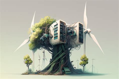 Clean And Sustainable Energy Concept Generative Ai Stock Illustration Illustration Of Future