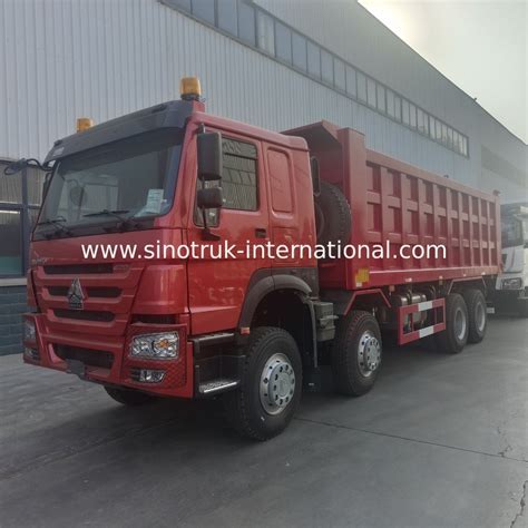Sinotruk Red Howo 400hp 8×4 Tipper Dump Truck Lhd
