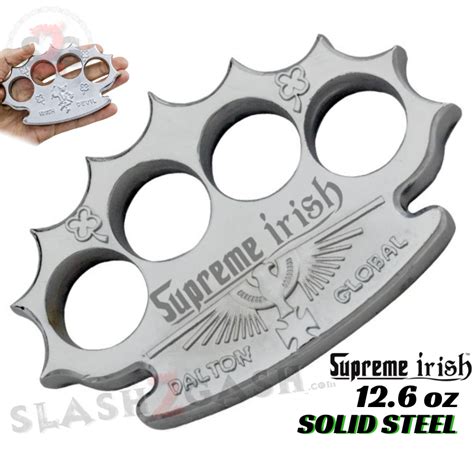 Rob Dalton Brass Knuckles Supreme Irish Spiked Paperweight Silver
