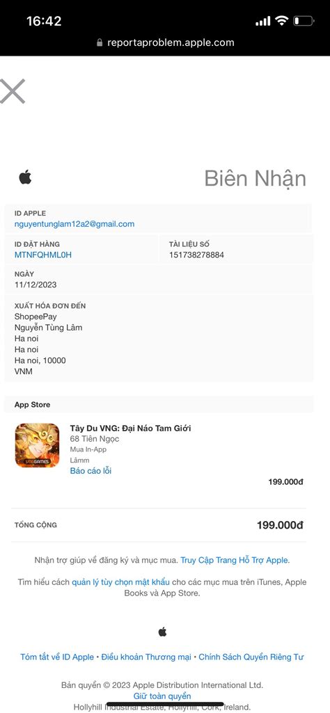 Yêu cầu hoàn tiền nhưng bị từ chối Apple Community