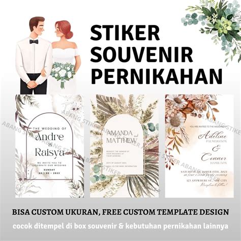 Jual Stiker Sticker Label Souvenir Pernikahan Wedding Shopee