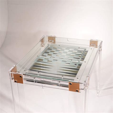 Lucite Backgammon And Chess Table At 1stdibs