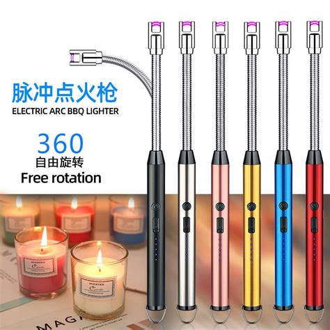 Electronic Electric Candle Lighter Usb Rechargeable Windproof Atomic