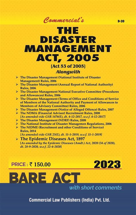 Buy Disaster Management Act 2005 Commercial Law Publisher