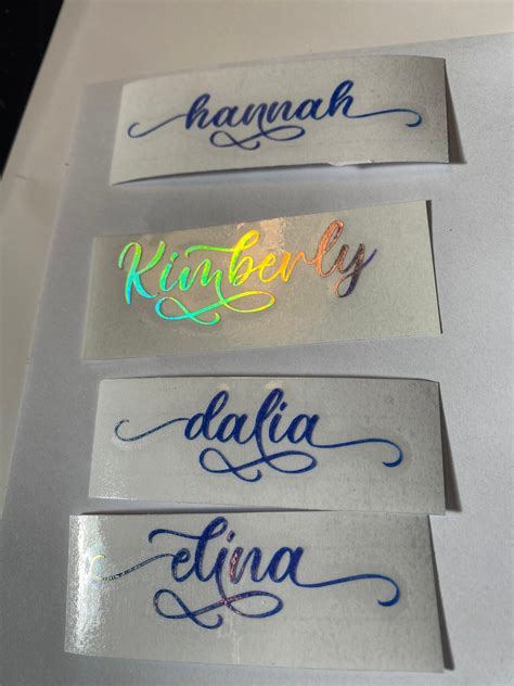 Nombre De Vinilo Personalizado Nombre Calcomanía Etiqueta Etsy México