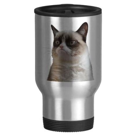 Grumpy Cat Travel Mug Zazzle Cat Travel Grumpy Cat Travel Mug