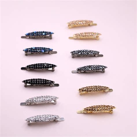 Crystal Magnetic Barrettes For Thin Hair Small Hair Clips Set Etsy