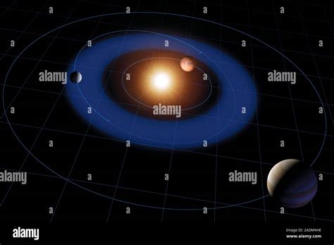 Orbit Of Ceres Computer Artwork Showing The Orbit Of The Dwarf Planet