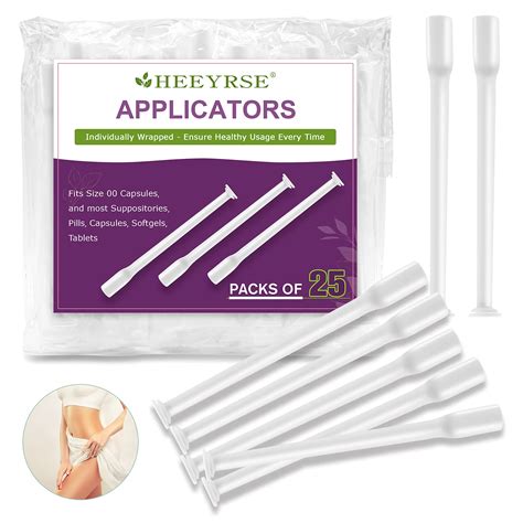 Disposable Vaginial Applicators 25 Pack Fits Size 00 Cap Sules Disposable Vaginial Applicators 25 Pack Fits Size 00 Cap Sules