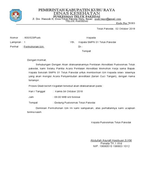 Surat Izin Sekolah Pdf