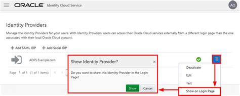 Oracle Identity Cloud Service Integrating With Microsoft Active Directory Federation Services