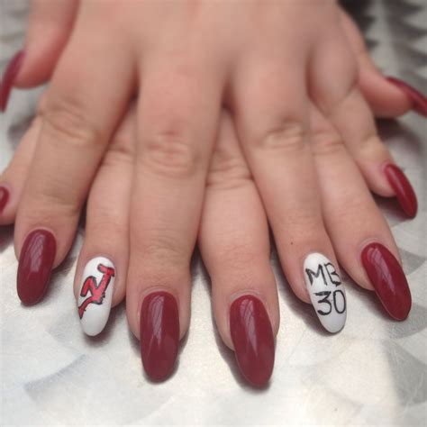 New Jersey Devils Nails Hockey Nails Simple Acrylic Nails Nails