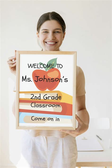 Welcome To My Classroom Sign Classroom Door Sign Printable First Day Of School Sign Reusable