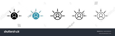 Client Focused Consumer Approach Icons Customer Orientation Stock