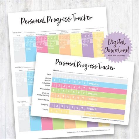 Personal Progress Tracker Digital Download