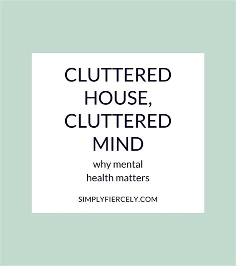 Cluttered House Cluttered Mind Why Mental Health Matters