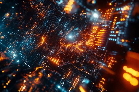 Ai Brain Simulation In A Futuristic Digital Environment Pulsating