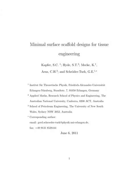 Pdf Minimal Surface Scaffold Designs For Tissue Engineering Dokumen