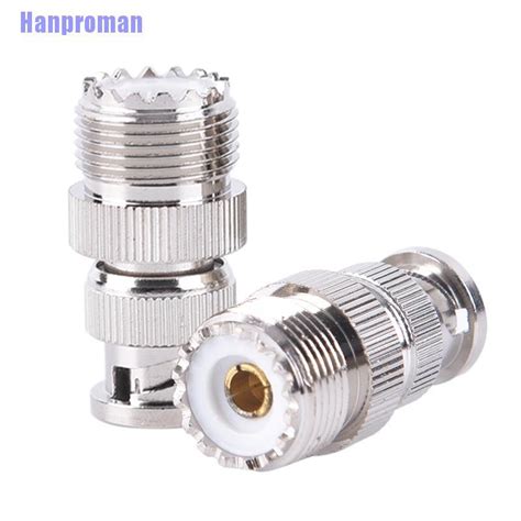 Hanproman♬ Bnc Male Plug To So239 Uhf Pl 259 Jack Rf Female Coaxial