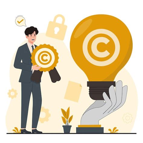 Premium Vector Intellectual Property Vector Concept Copyright Illustration