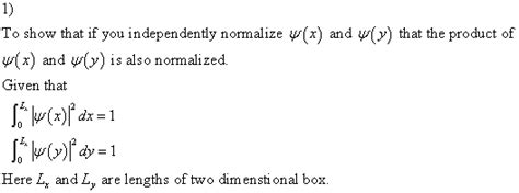 Answered Use Your Generic Solution To The 2d Box Wavefunctions To