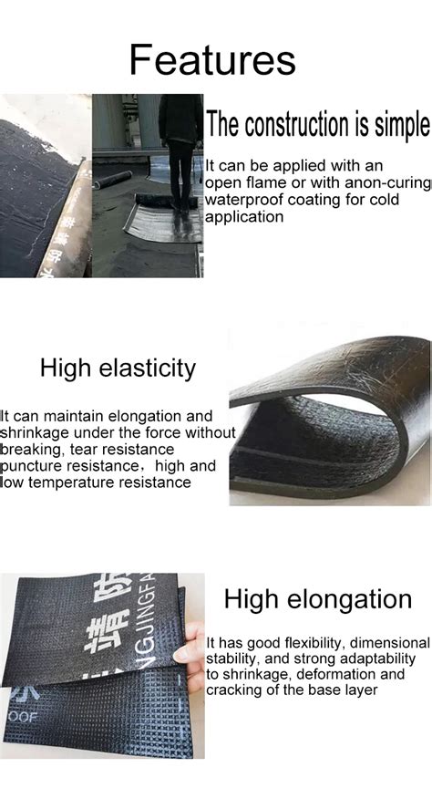 Sbs Elastomer Modified Asphalt Waterproofing Membranealuminum Film Sbs
