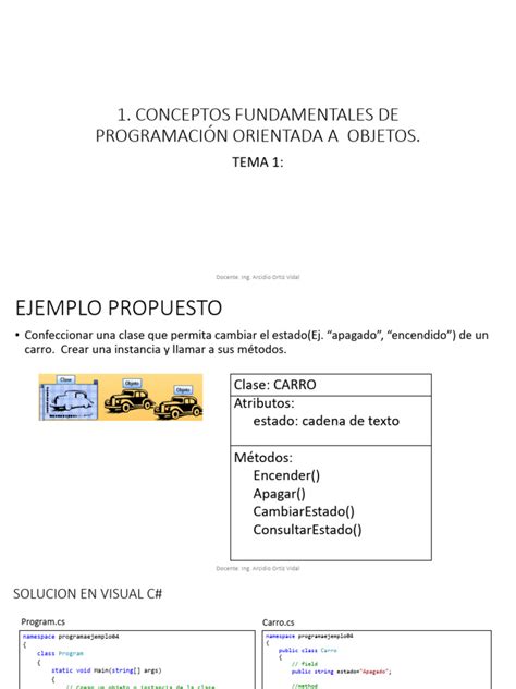 00 Tema 1 Parte 2 Programación Ii Conceptos Poo Pdf Objeto