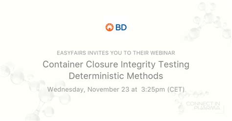 Virginie Jeymond On Linkedin Container Closure Integrity Testing