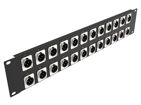 Rpx2u24m 2ru 24 Port Male 3 Pin Xlr Rack Panel Propaudio