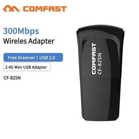 Mini adaptateur WiFi USB 300Mbps 2dbi carte réseau Dongle pour PC