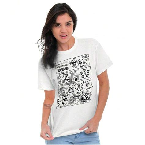 Pac Man Game Pac Man And Ghosts Comic Game On T Shirt Shein