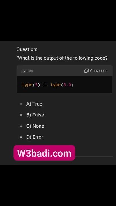 Python Quiz Data Type Comparison ⚖️pythondatatypes Learnpython Programmingquiz