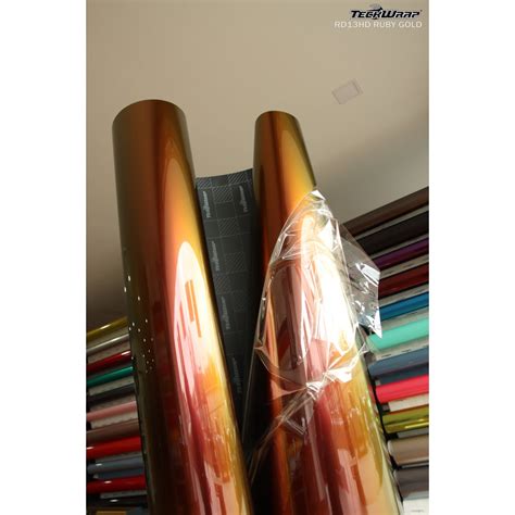 Teckwrap Usa Premium High Gloss Ruby Gold Car Wrap Film Rd13hd Bike Diy Stickers H G Shopee