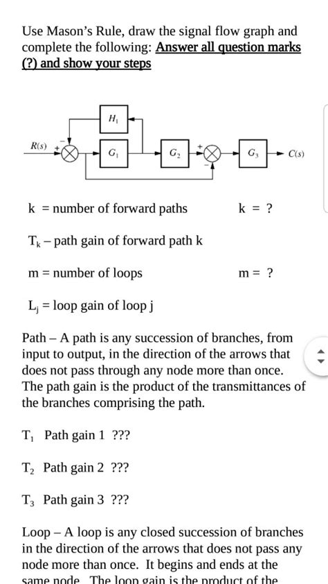 solved use mason s rule draw the signal flow graph and