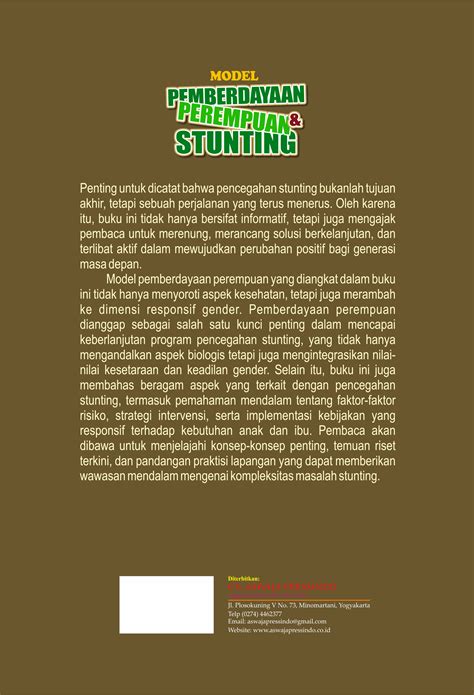 model pemberdayaan perempuan and stunting aswaja pressindo