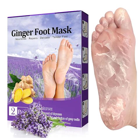 Foot Peel Mask With Lavender 2 Pack Peeling Foot Mask Repairs Heels Remove Dry