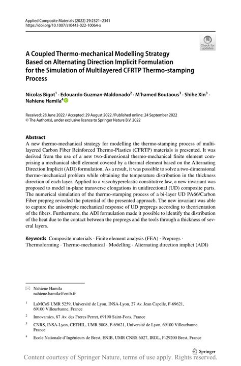 A Coupled Thermo Mechanical Modelling Strategy Based On Alternating