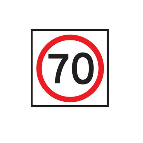 Speed Limit 70km 600 X 600mm Traffic Warehouse Traffic Management