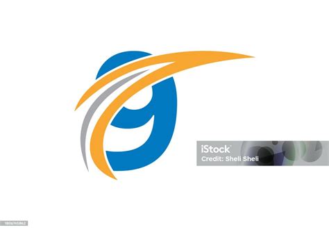 Desain Logo Alfabet 9 Huruf Awal Dalam Format Vektor Logotype Untuk