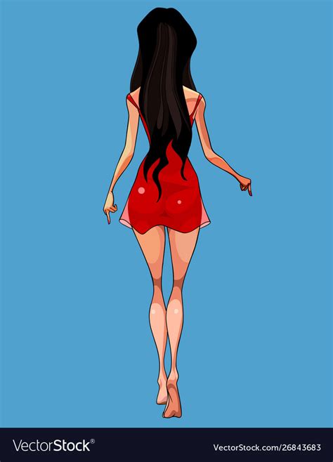 Sexy Girl Walking Cartoon