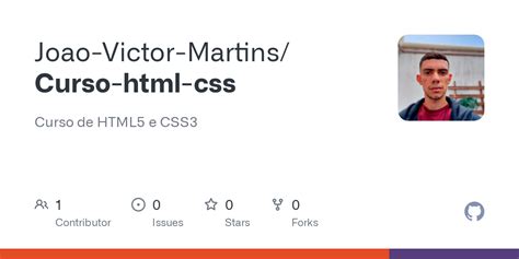 Github Joao Victor Martinscurso Html Css Curso De Html5 E Css3