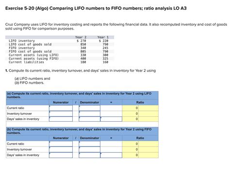Solved Exercise Algo Comparing LIFO Numbers To FIFO Chegg Com