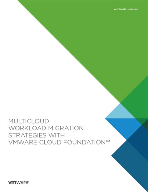Multicloud Workload Migration Strategies With Cloud Foundation Whitepaper Vmware Cloud