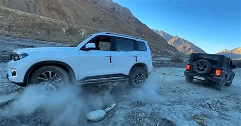 Mahindra Scorpio N Gets Stuck Thar 4x4 To The Rescue