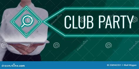 Text Caption Presenting Club Party Word Written On Social Gathering In