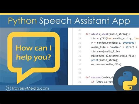 Free Video Build A Python Speech Assistant App From Traversy Media