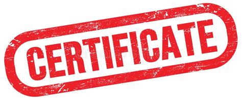 Certificate Text Written On Red Stamp Sign Stock Illustration Illustration Of Button Text