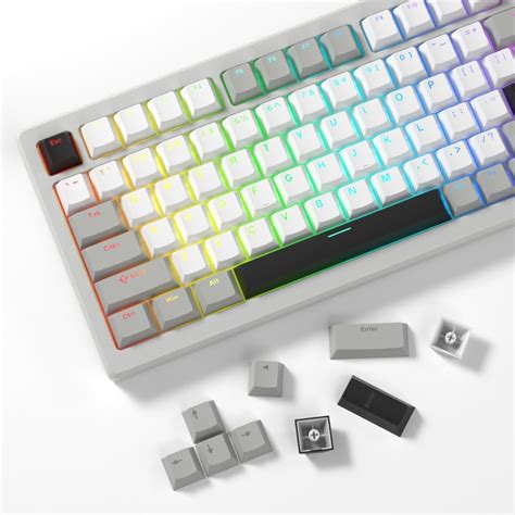 Womier 140 Keys Shine Through Top Printed Keycaps Double Shot Pbt