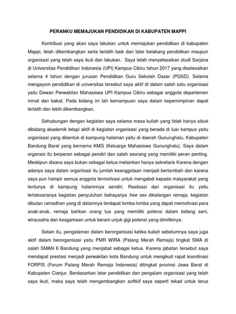 Peranku Memajukan Pendidikan Di Kabupaten Mappi Pdf